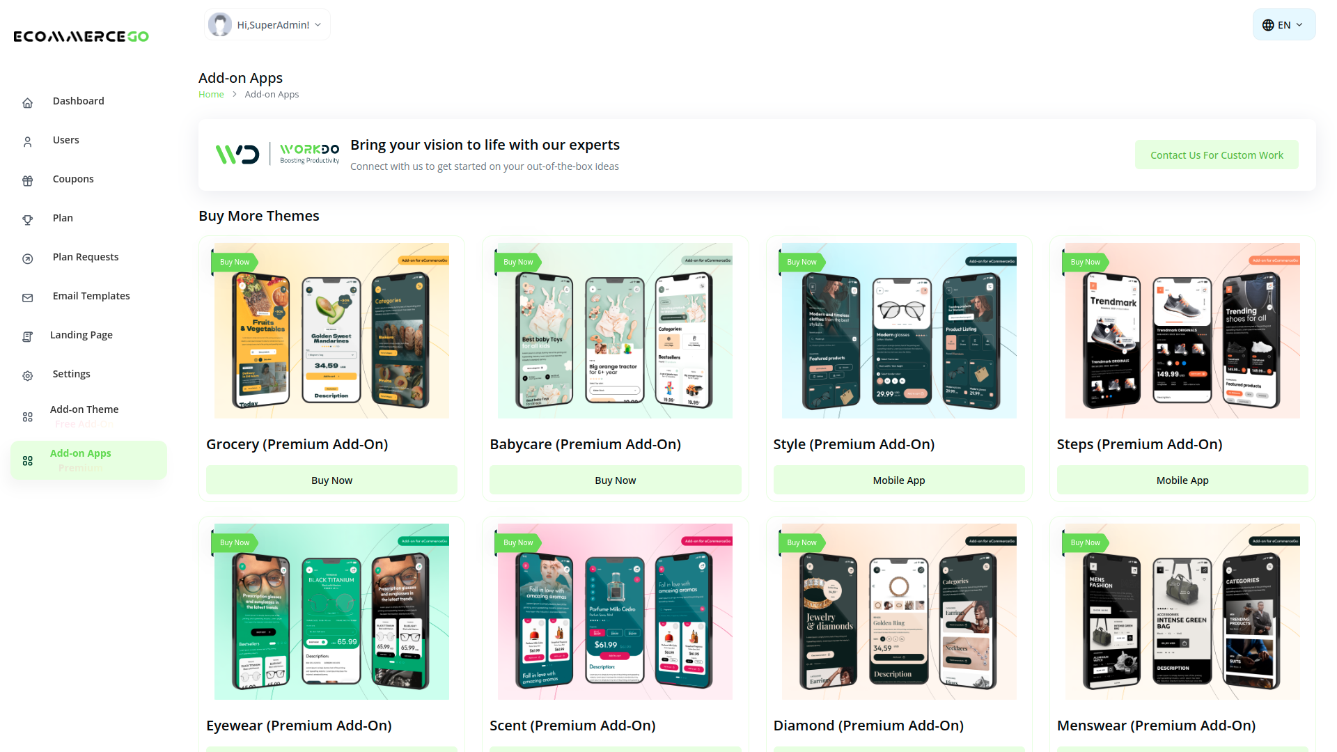eCommerceGo SaaS - eCommerce Store with Multi theme and Multi Store by RajodiyaInfotech