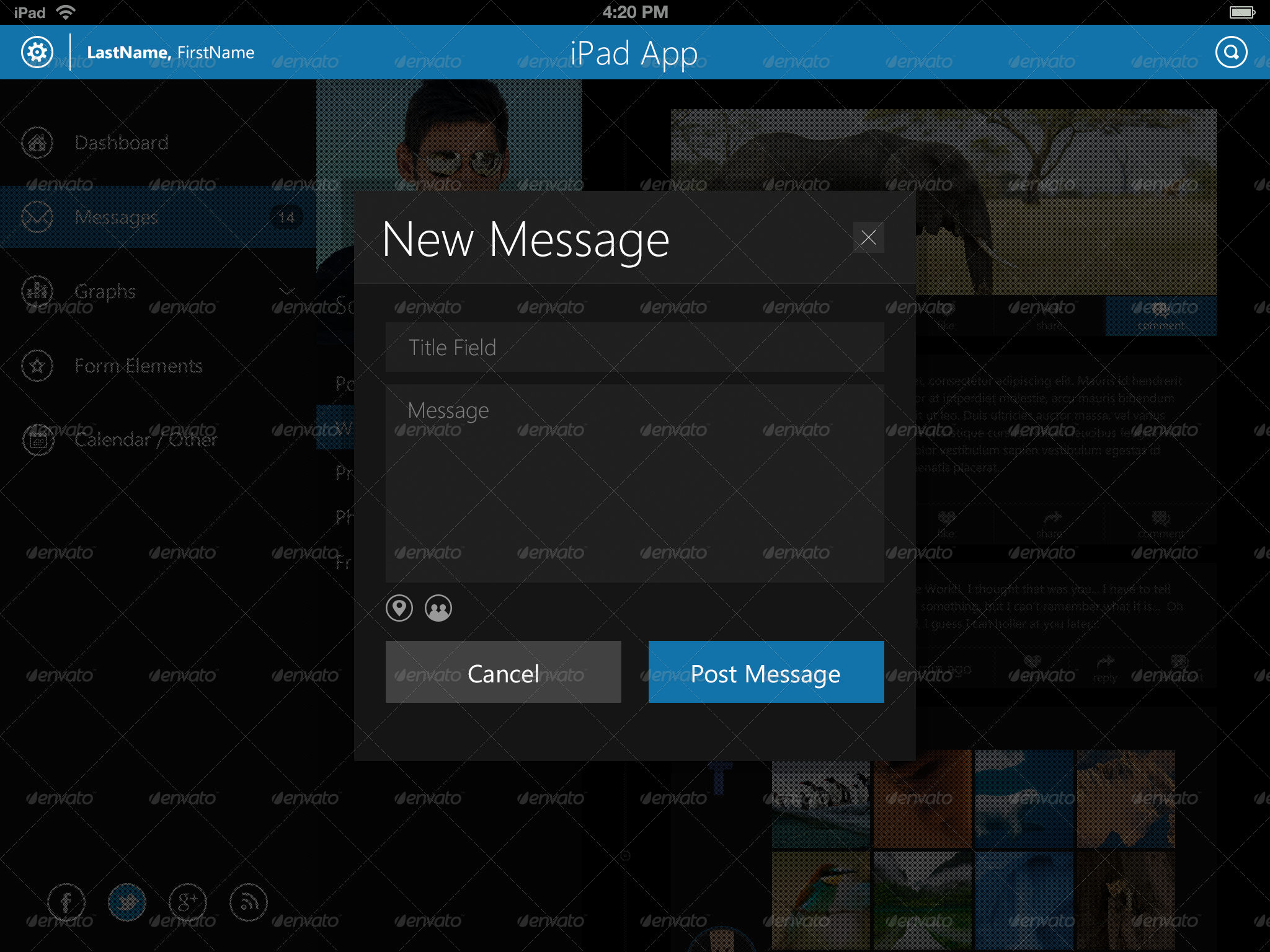 Pro Retina Pad OS Tablet App & UI Elements, Web Elements | GraphicRiver