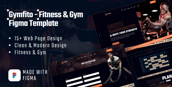 Gymfito - Fitness & Gym Figma Template by thememarch | ThemeForest