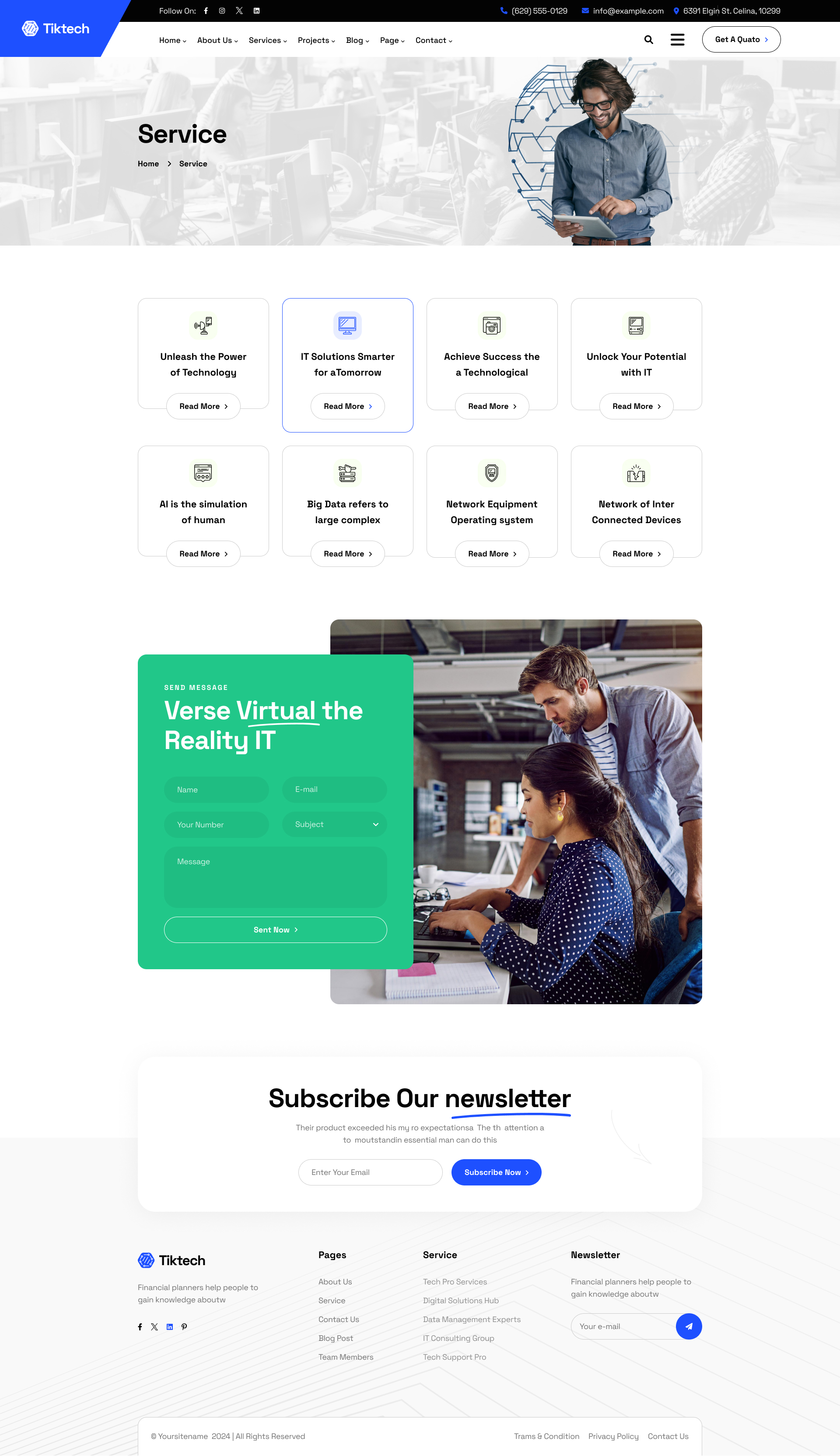 Tiktech - IT Solutions & Technology Figma Template by Mugli | ThemeForest