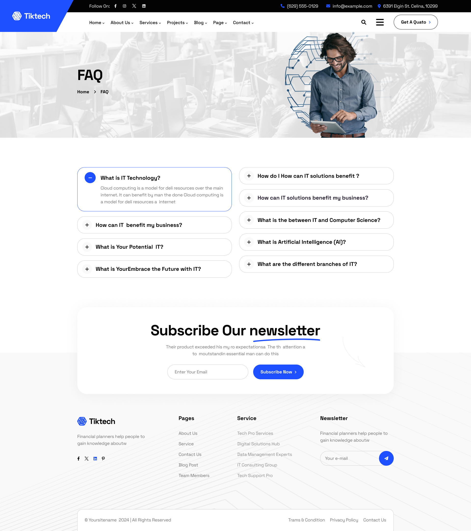 Tiktech - IT Solutions & Technology Figma Template by Mugli | ThemeForest