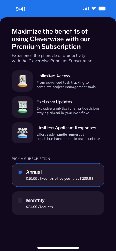 Cleverwise – HR Management App for Adobe XD by merkulove | ThemeForest