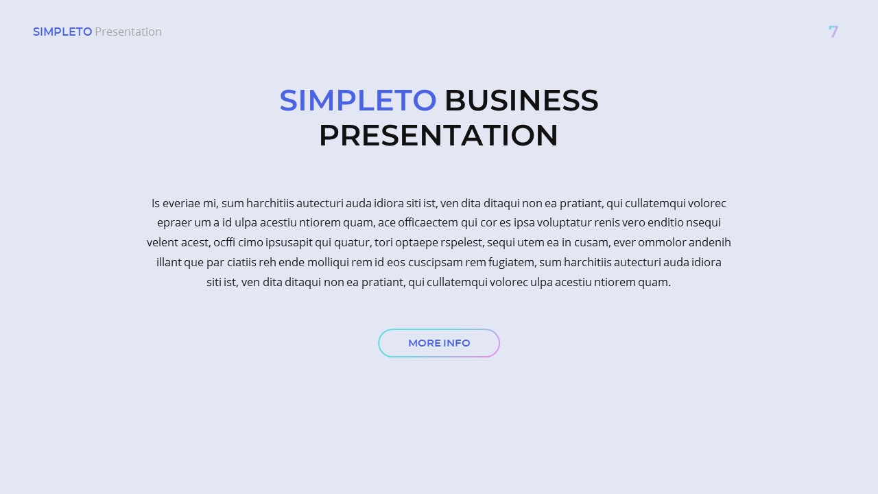 Simpleto Multipurpose Business PowerPoint Template, Presentation Templates