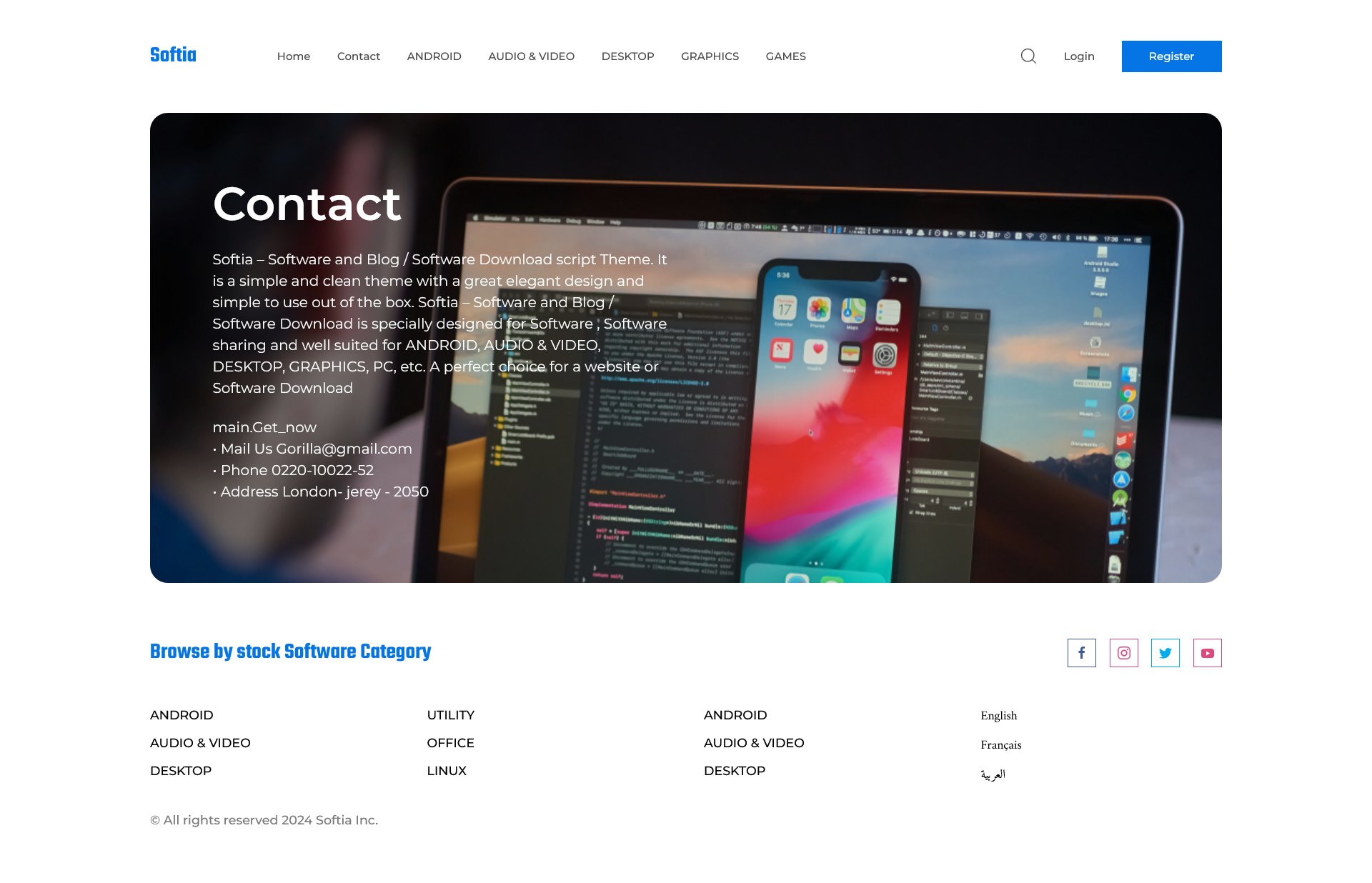 Softia – Software and Blog / Software Download script Theme by Gorella