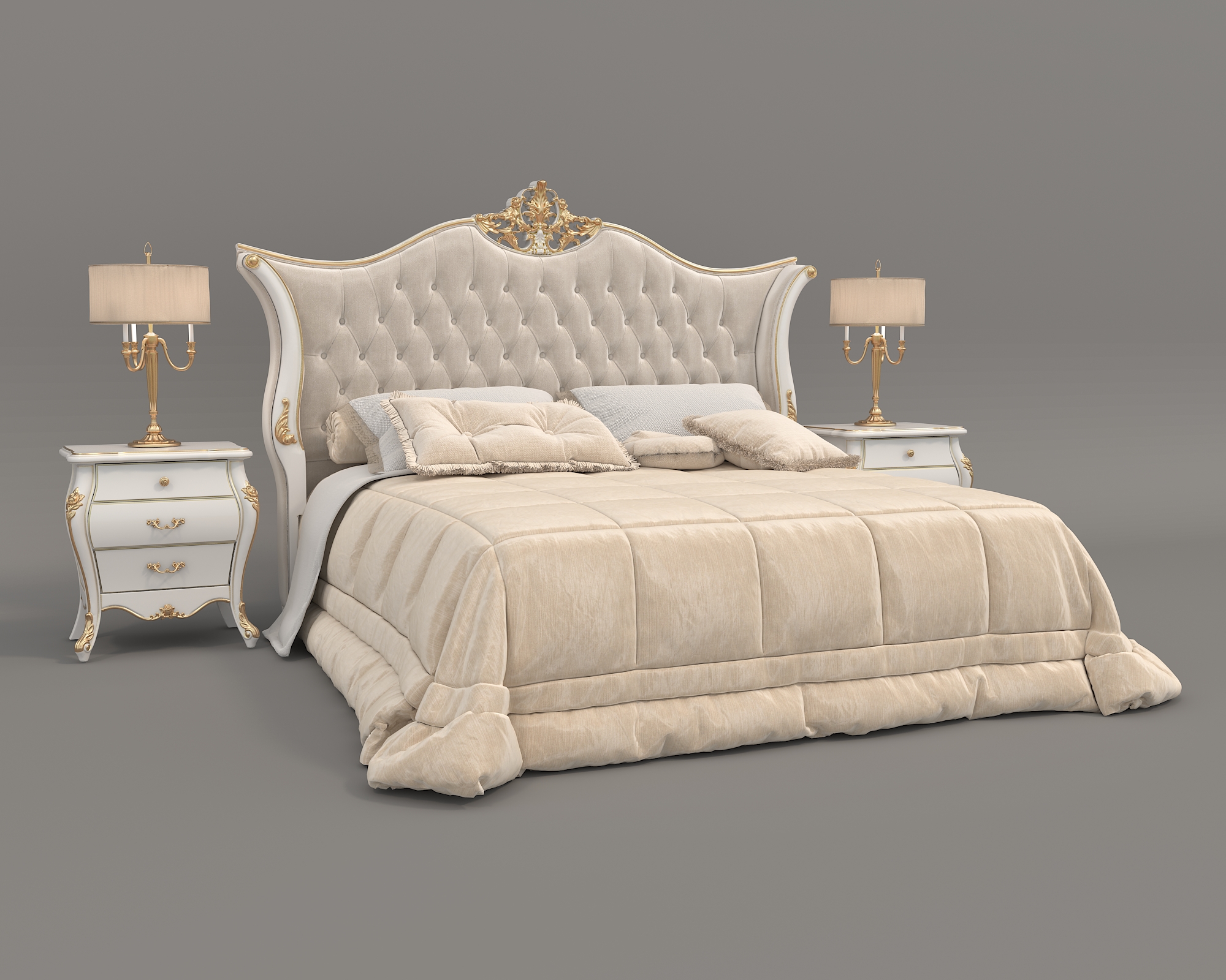 Classic European style Bed set 56 by nhattuankts | 3DOcean