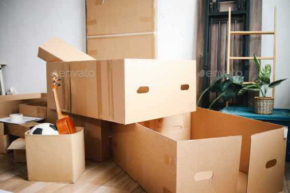 Messy Cardboard Boxes Stock Photo by Garakta-Studio | PhotoDune