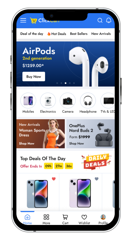 ClickCart - React Native CLI eCommerce Mobile App Template by IndianCoder
