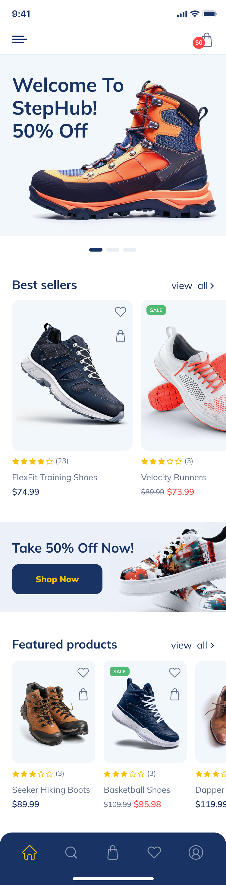 StepHub - Shoes Store Mobile App Figma UI Template by George_Fx ...