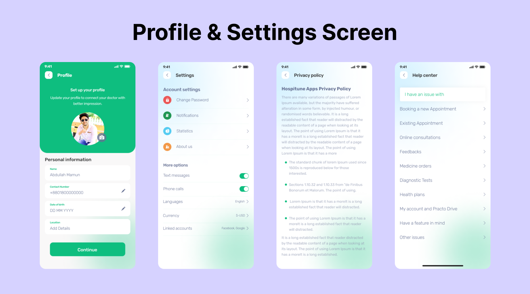 Hospitune : Doctor Appointment System - Flutter iOS/Android App Template by CropstoneLab