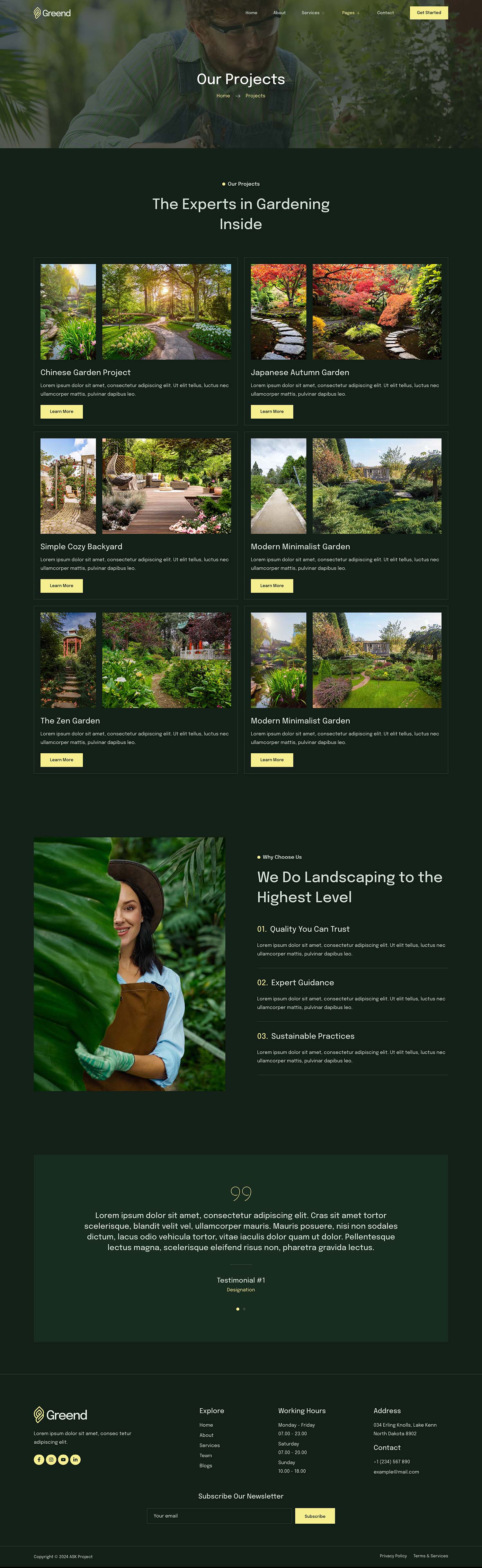 Greend - Gardening & Landscape Service Elementor Template Kit by askproject