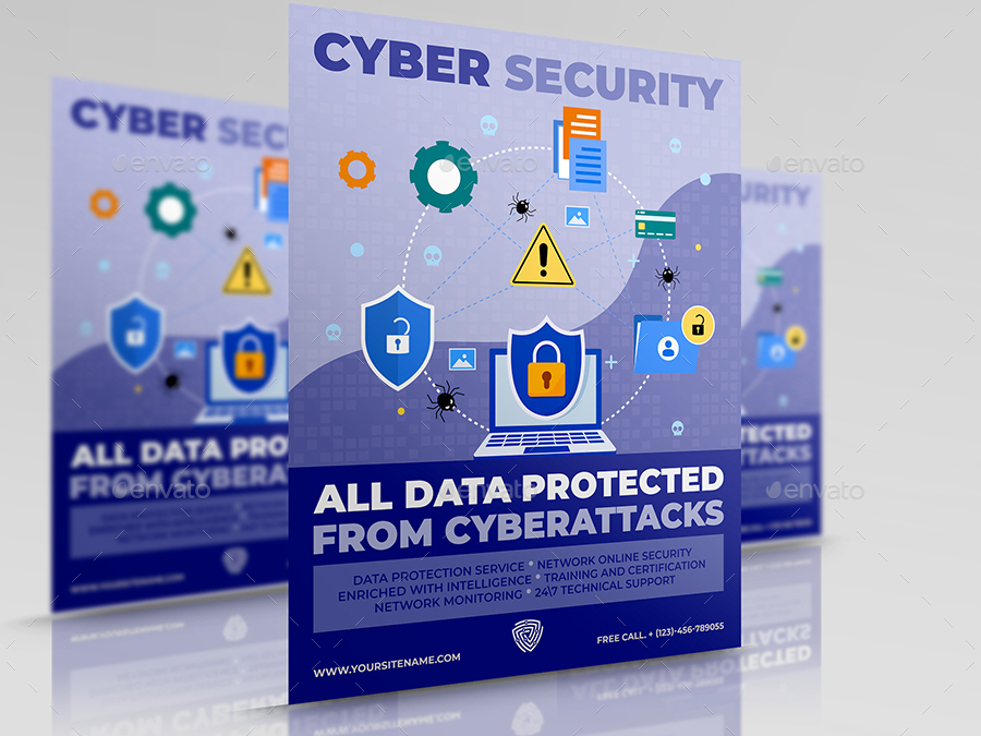 Cyber Security Services Flyer Template Vol.2, Print Templates ...