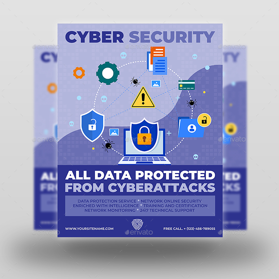 Cyber Security Services Flyer Template Vol.2, Print Templates ...