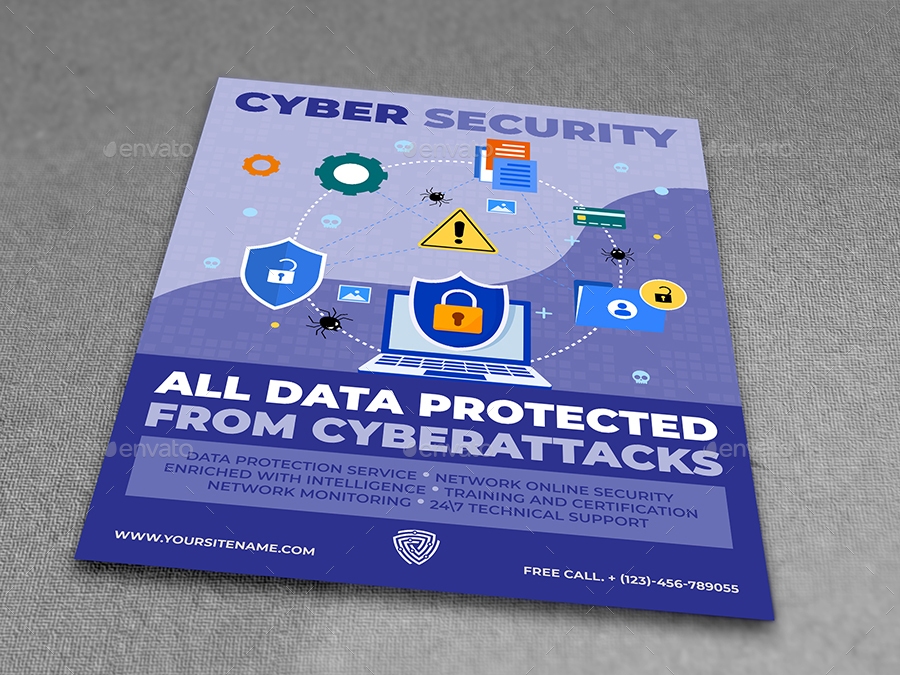 Cyber Security Services Flyer Template Vol.2, Print Templates ...