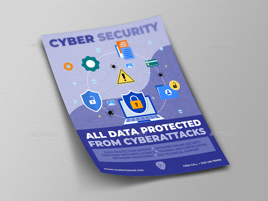 Cyber Security Services Flyer Template Vol.2, Print Templates ...