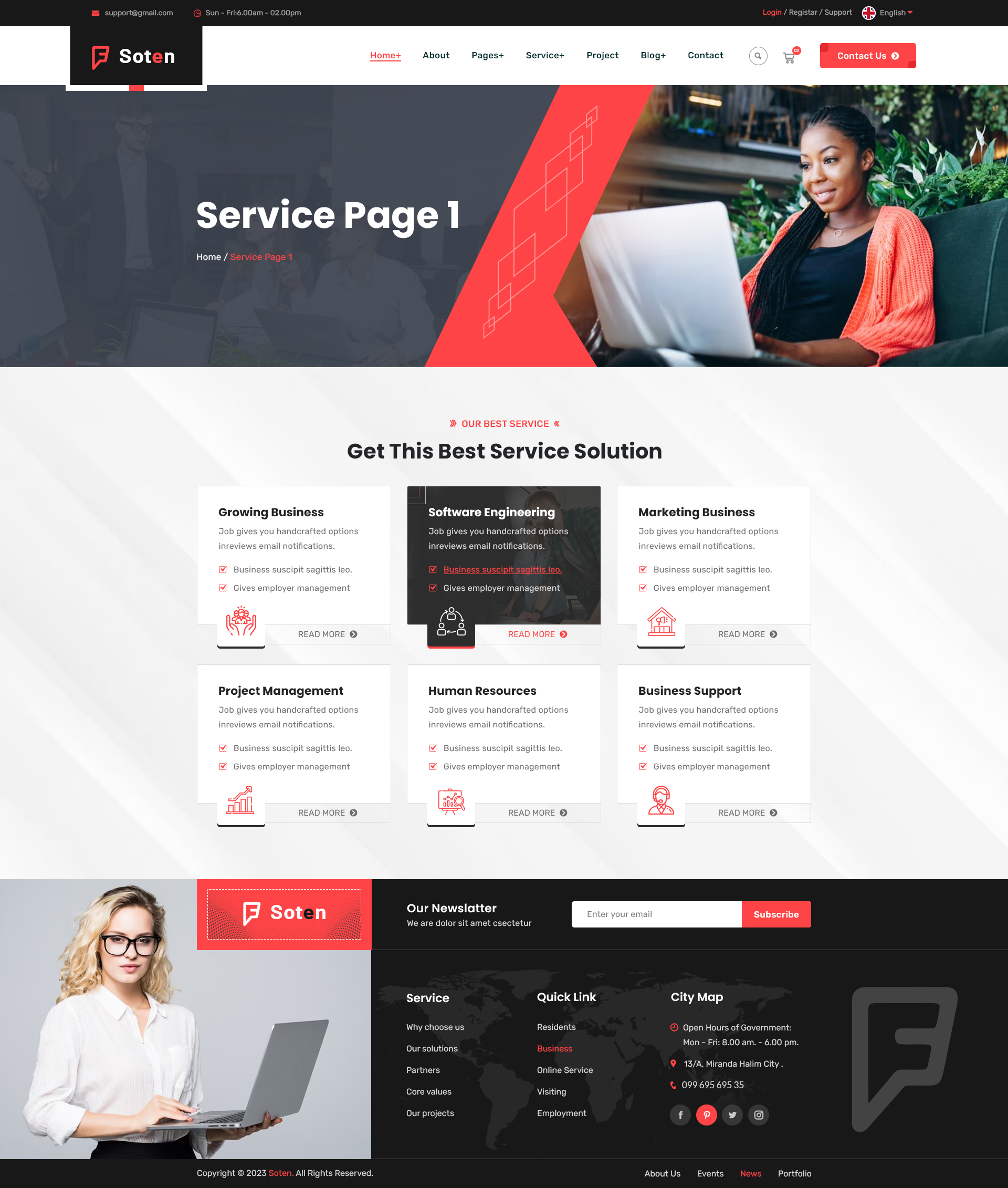 Soten - Creative Digital Business XD Template. by Deferen | ThemeForest