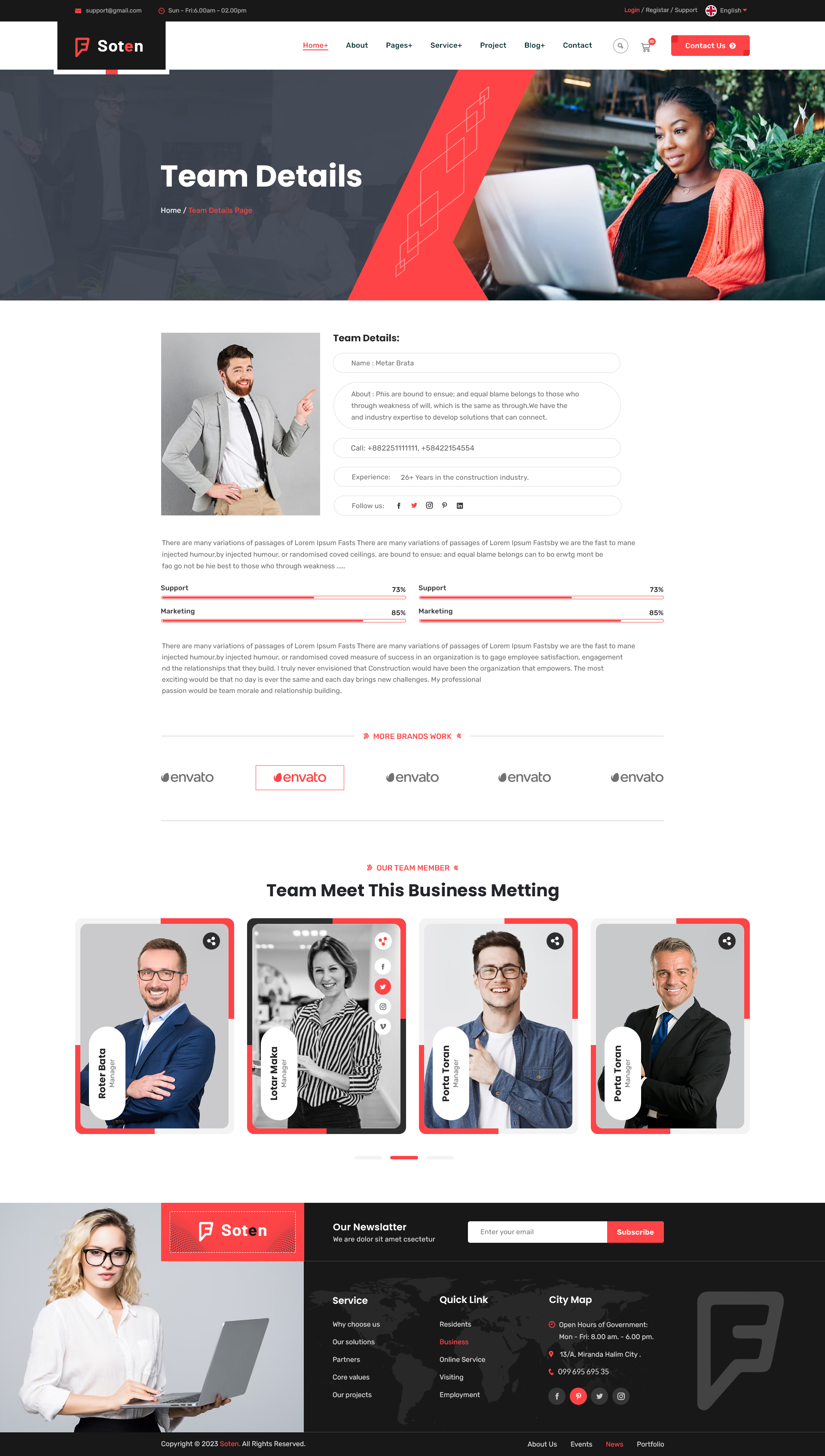 Soten - Creative Digital Business XD Template. by Deferen | ThemeForest