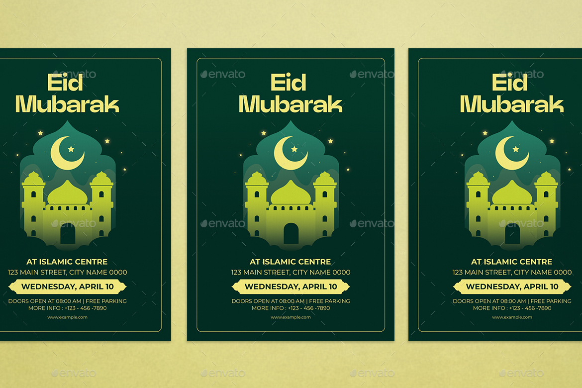 Eid Mubarak, Print Templates | GraphicRiver