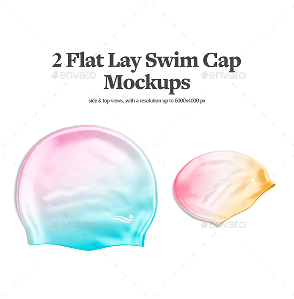 Swim Cap Mockups Set, Graphics | GraphicRiver