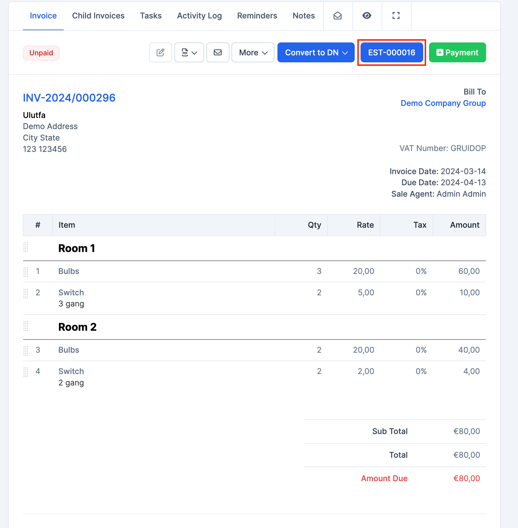 Deposit Invoice and Sales Item Customization Module for Perfex CRM by ...