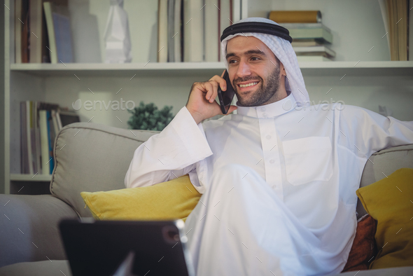 The smiling Sheikh CEO remotely leads the team and oversees business ...