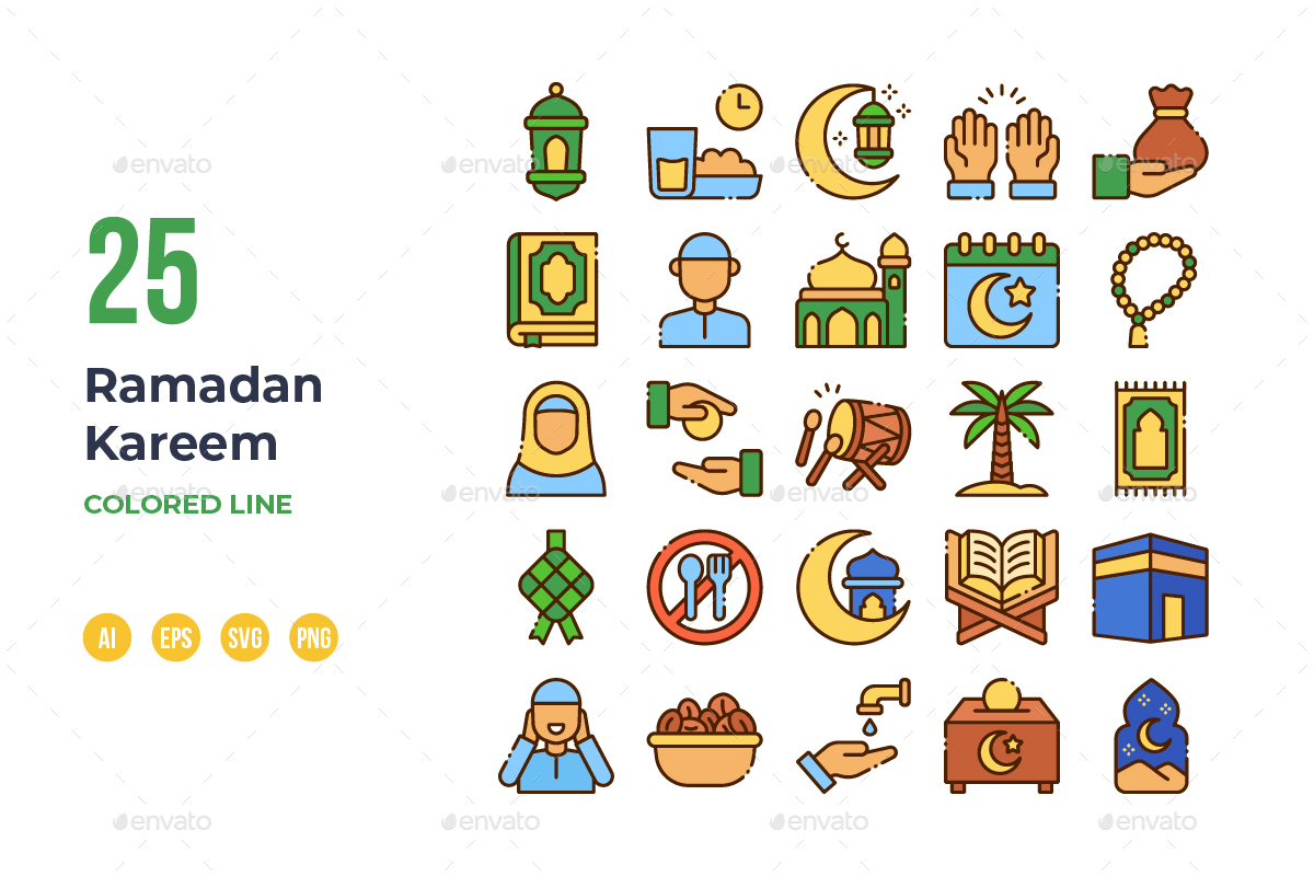 Ramadan icon collections, Icons | GraphicRiver