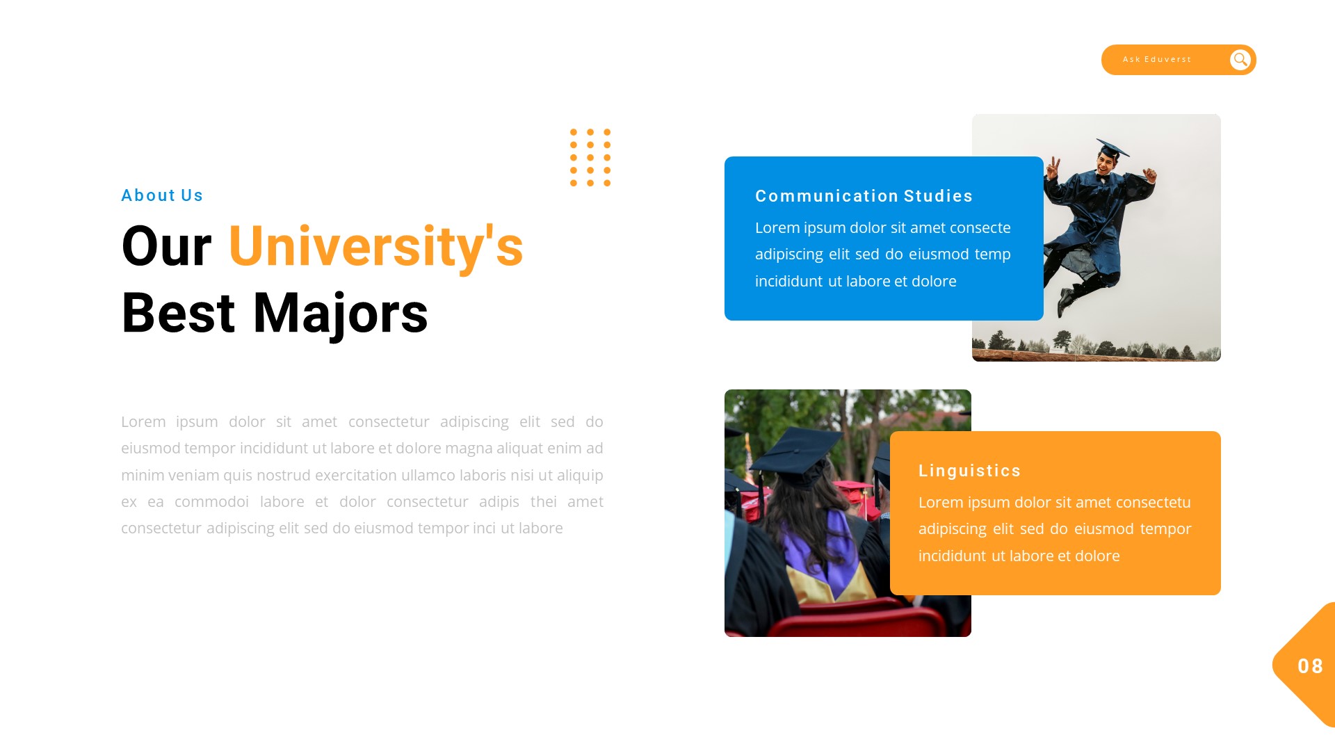 Eduverst - Education University PowerPoint Template, Presentation Templates