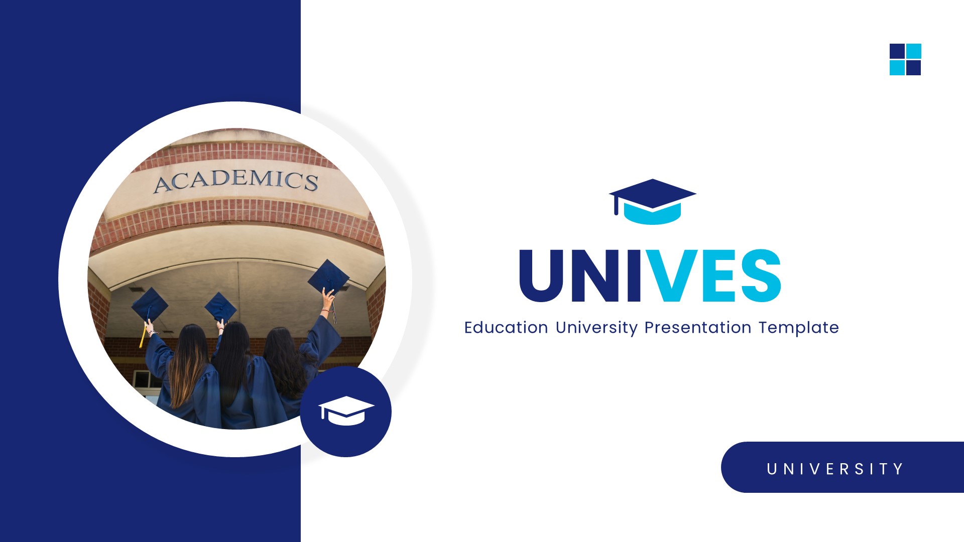 Unives - Education University PowerPoint Template, Presentation Templates