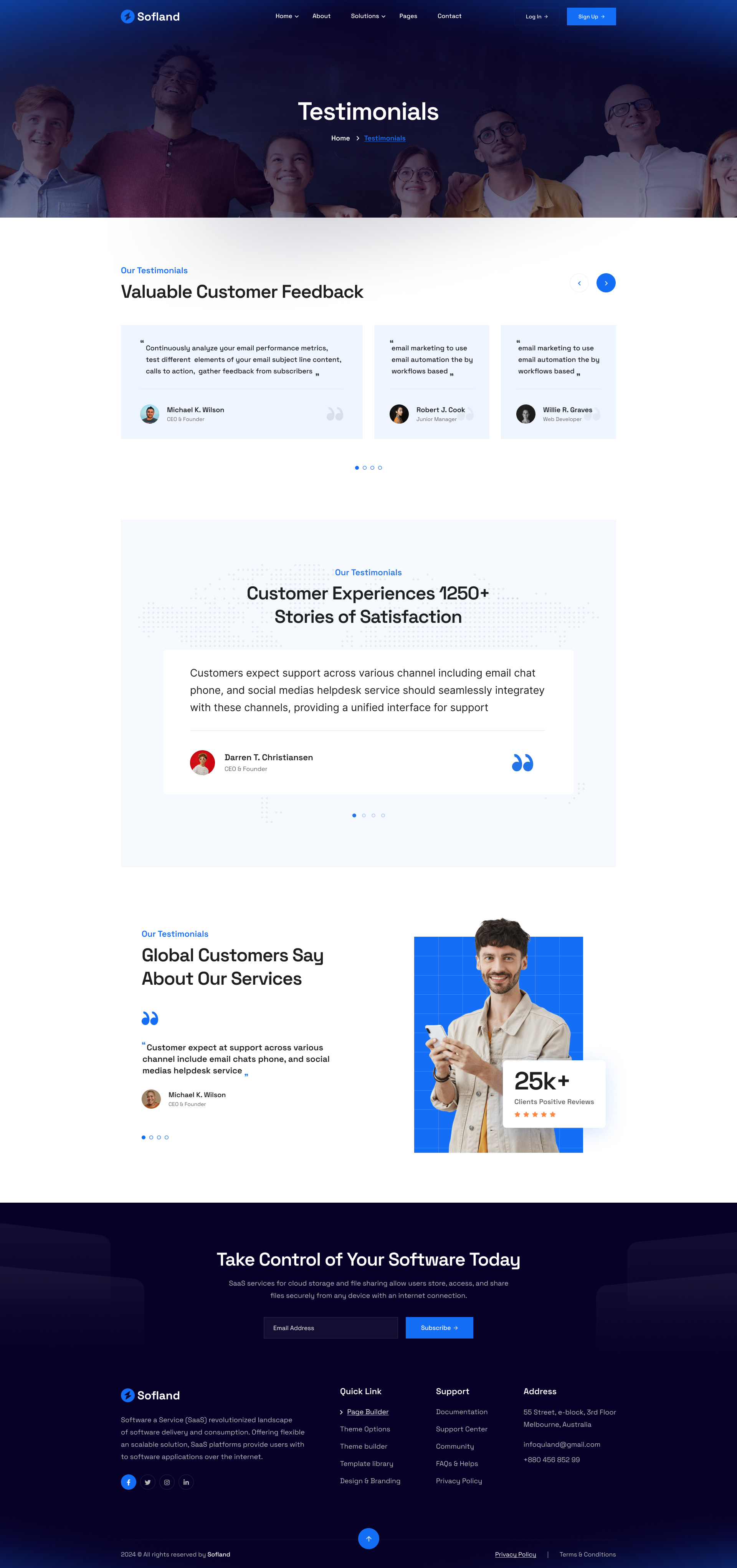Sofland - App, SaaS and Software Landing Page Figma Ui Template by ...