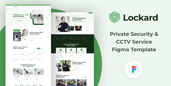 Lockerd - Private Security & CCTV Service Figma Template by Qodex | ThemeForest
