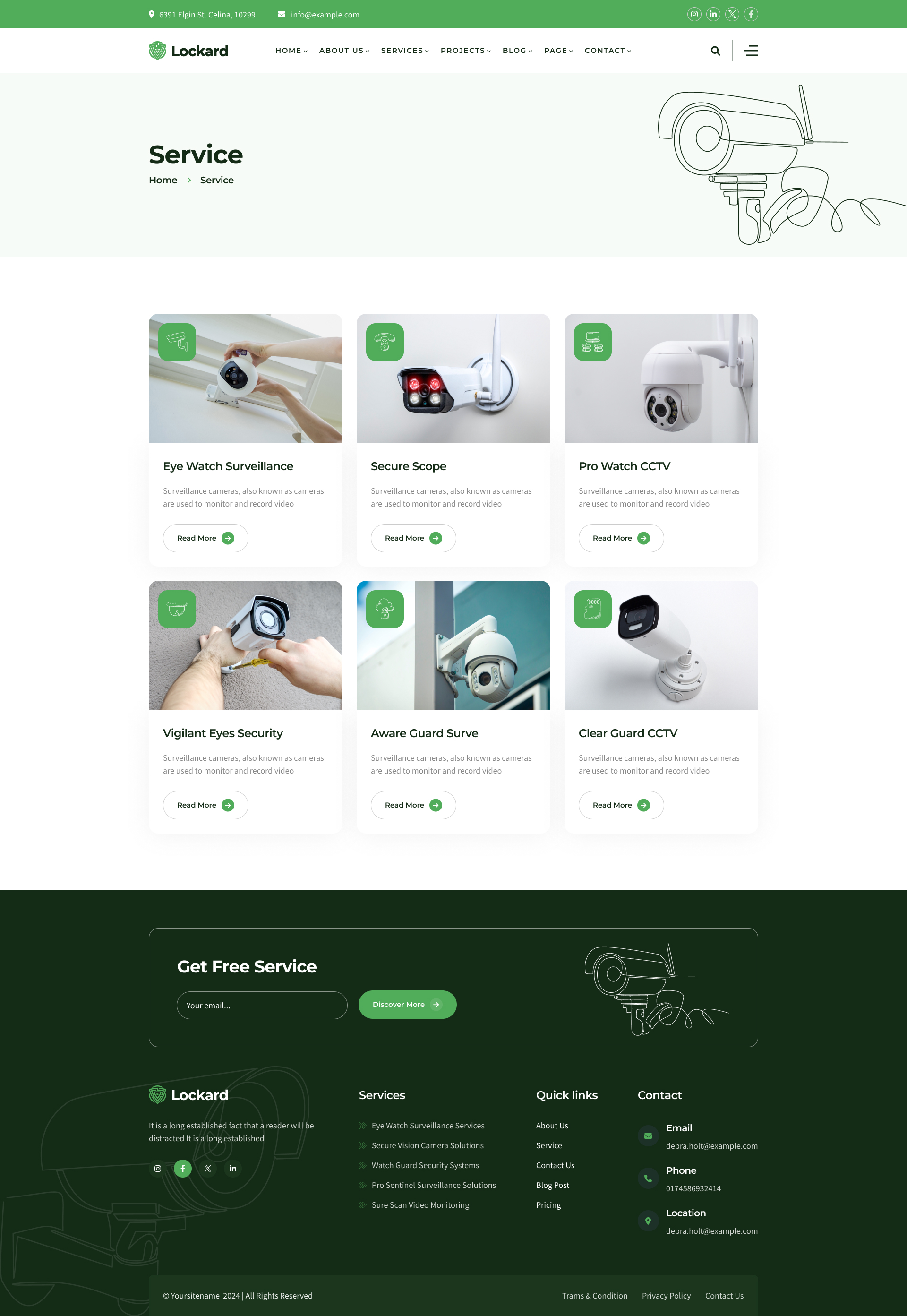 Lockerd - Private Security & CCTV Service Figma Template by Qodex ...