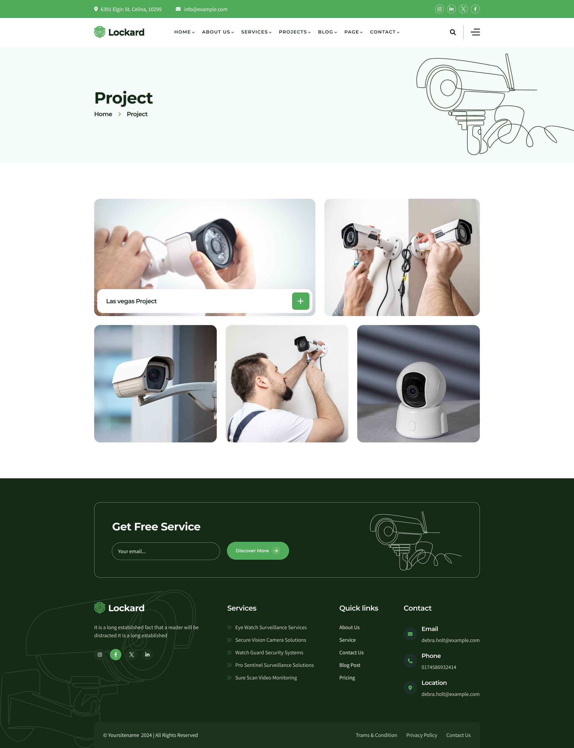 Lockerd - Private Security & CCTV Service Figma Template by Qodex | ThemeForest