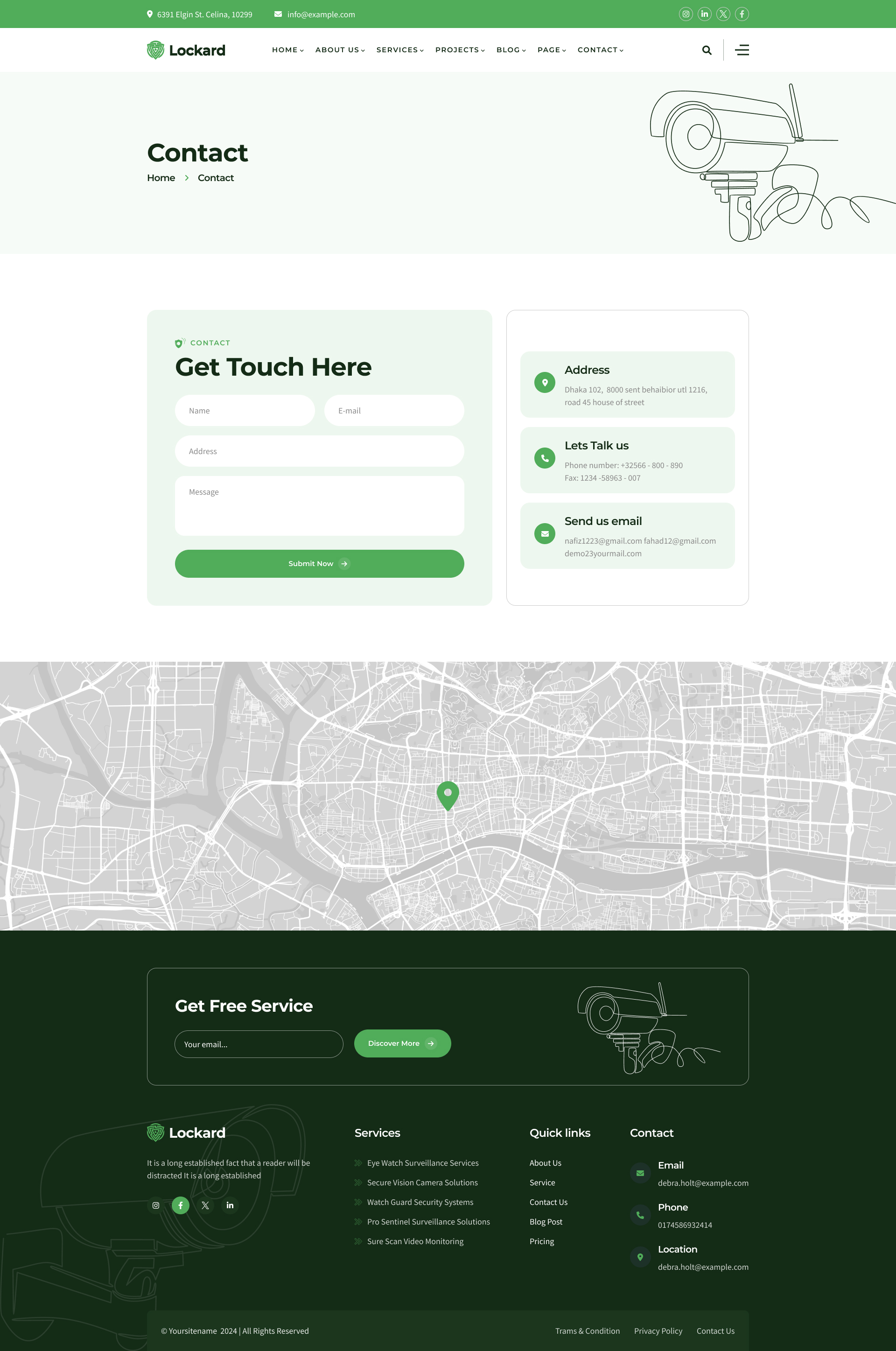 Lockerd - Private Security & CCTV Service Figma Template by Qodex | ThemeForest