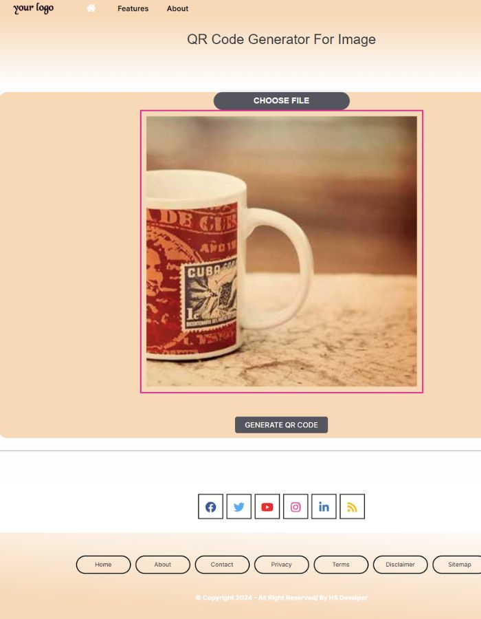 Image to QR Code Generator Tool + Theme for Blogger by CodeMaster06