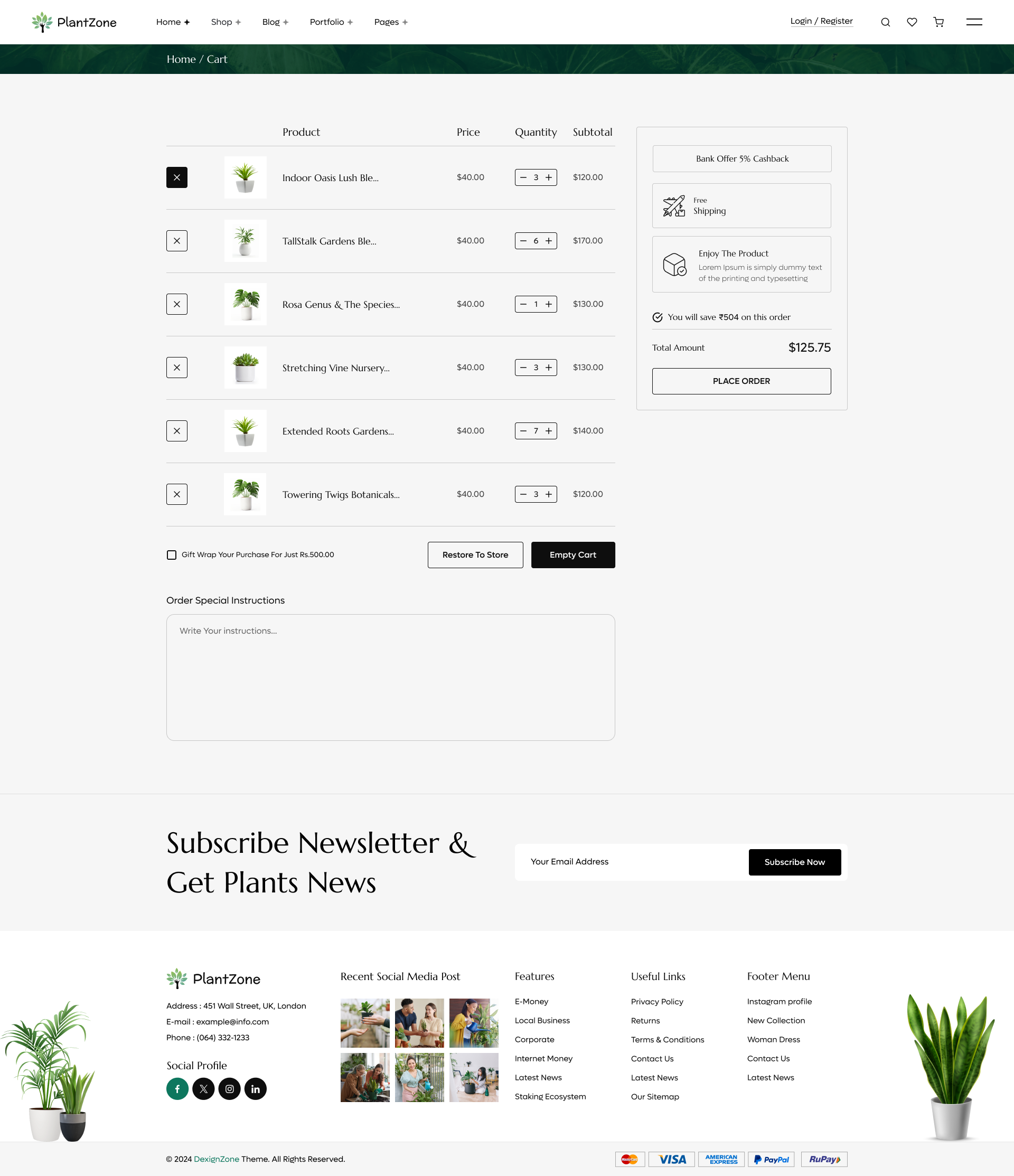 Plantzone - Plant Store eCommerce Figma Template by DexignZone ...