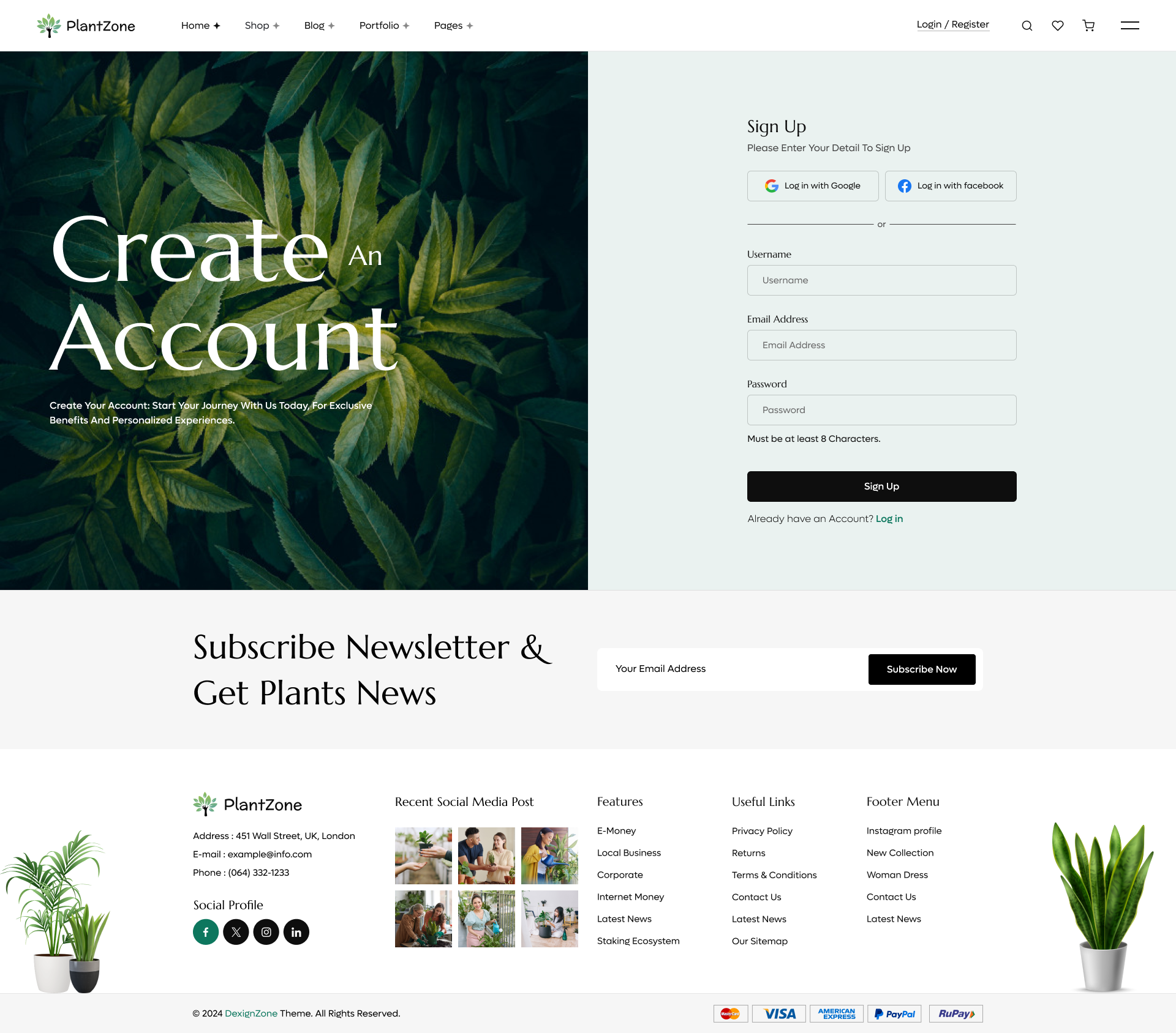 Plantzone - Plant Store eCommerce Figma Template by DexignZone ...