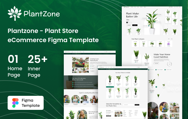 Plantzone - Plant Store eCommerce Figma Template by DexignZone ...