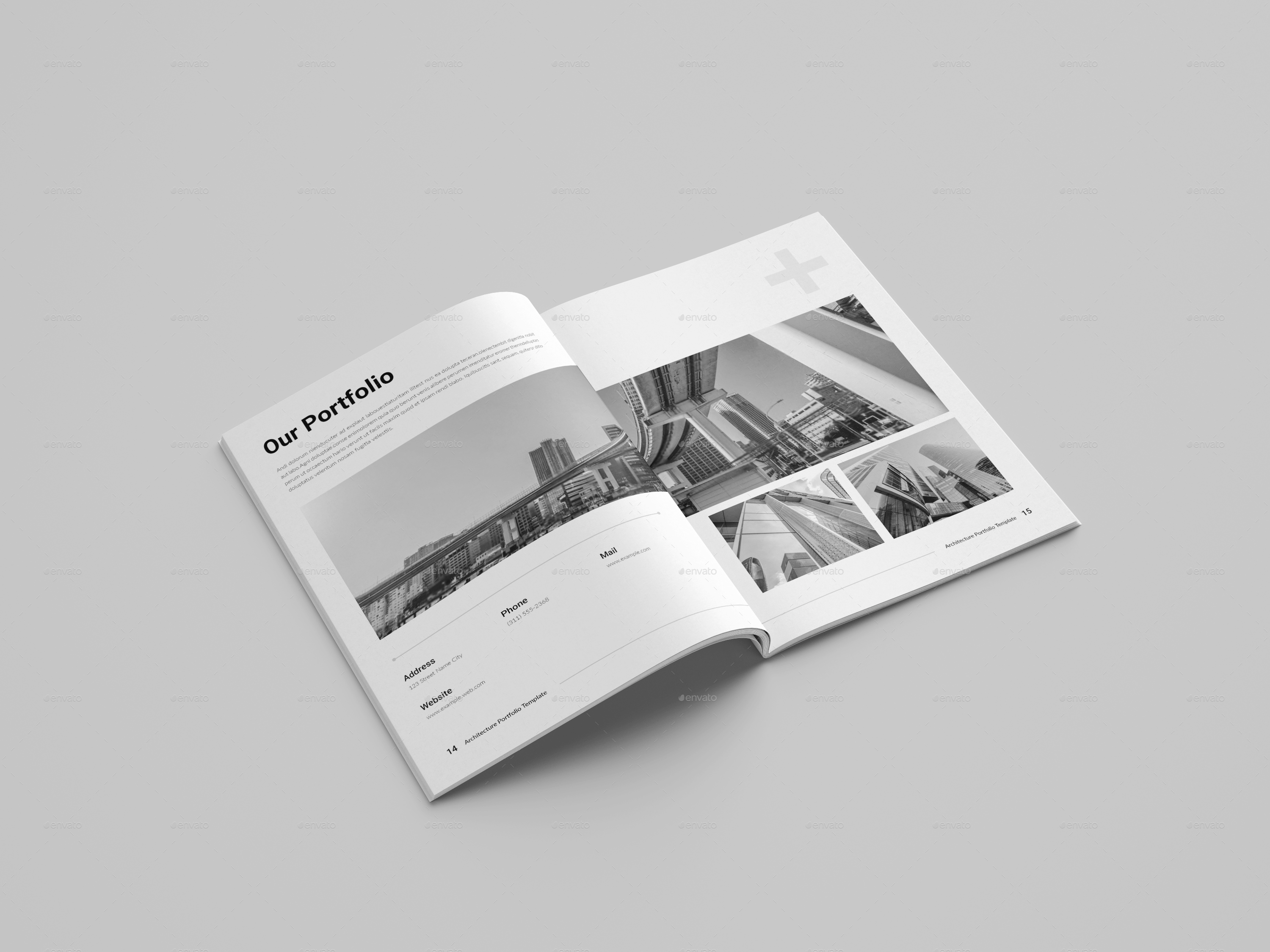 Architecture Portfolio Template, Print Templates | GraphicRiver