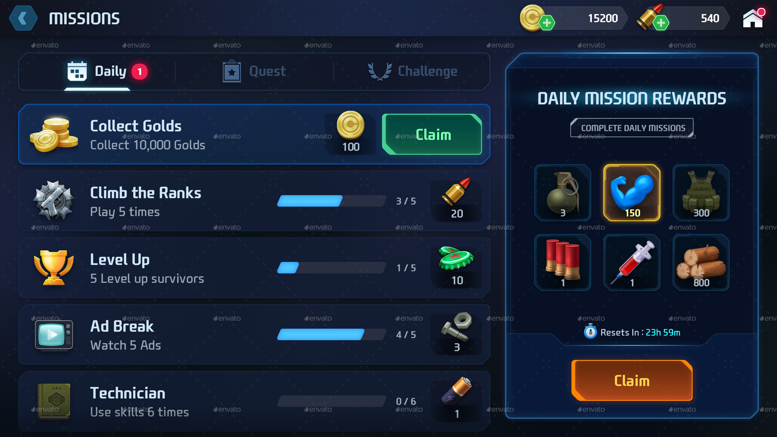 GUI Pro - Survival Clean, Game Assets | GraphicRiver