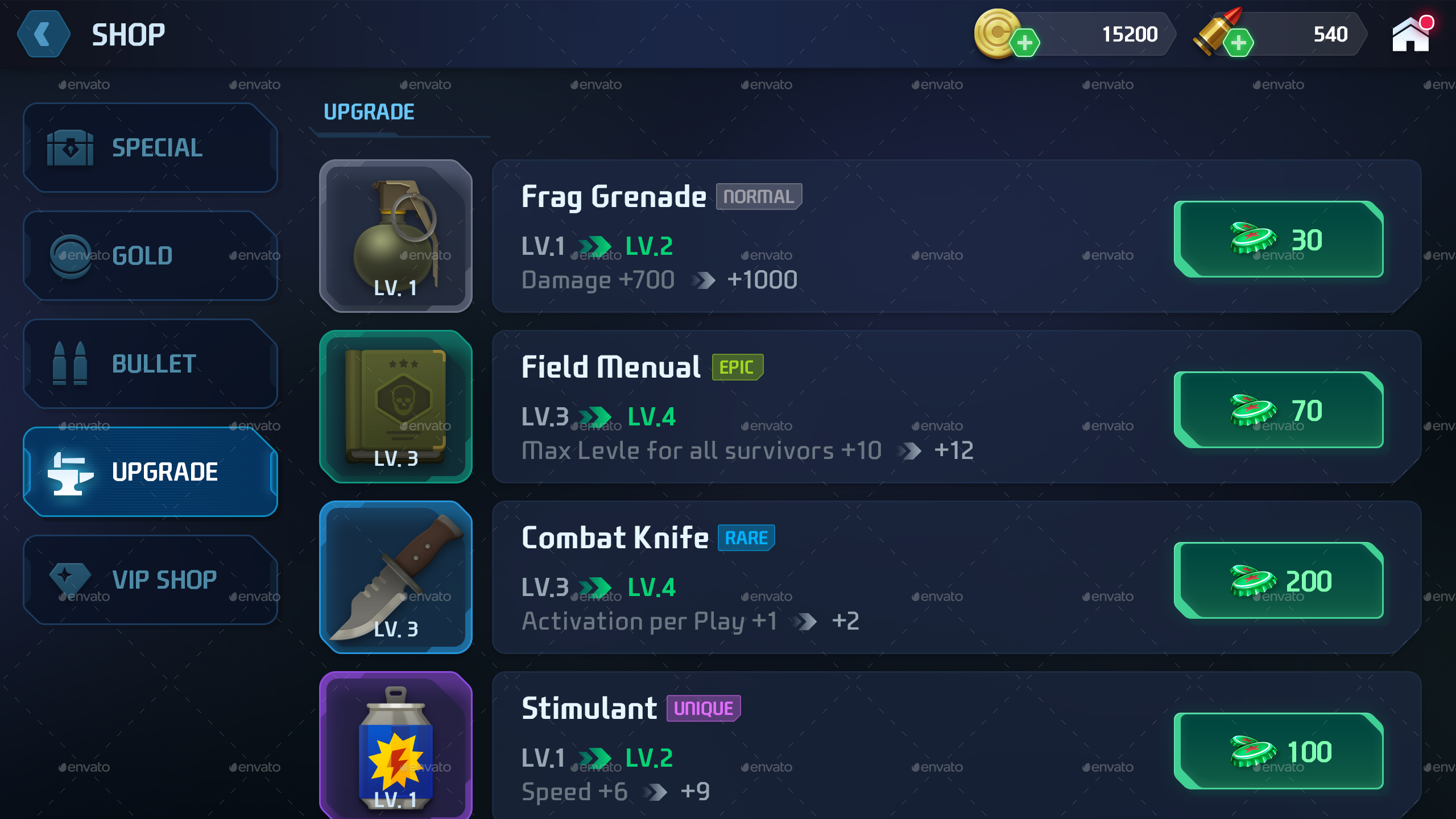 GUI Pro - Survival Clean, Game Assets | GraphicRiver