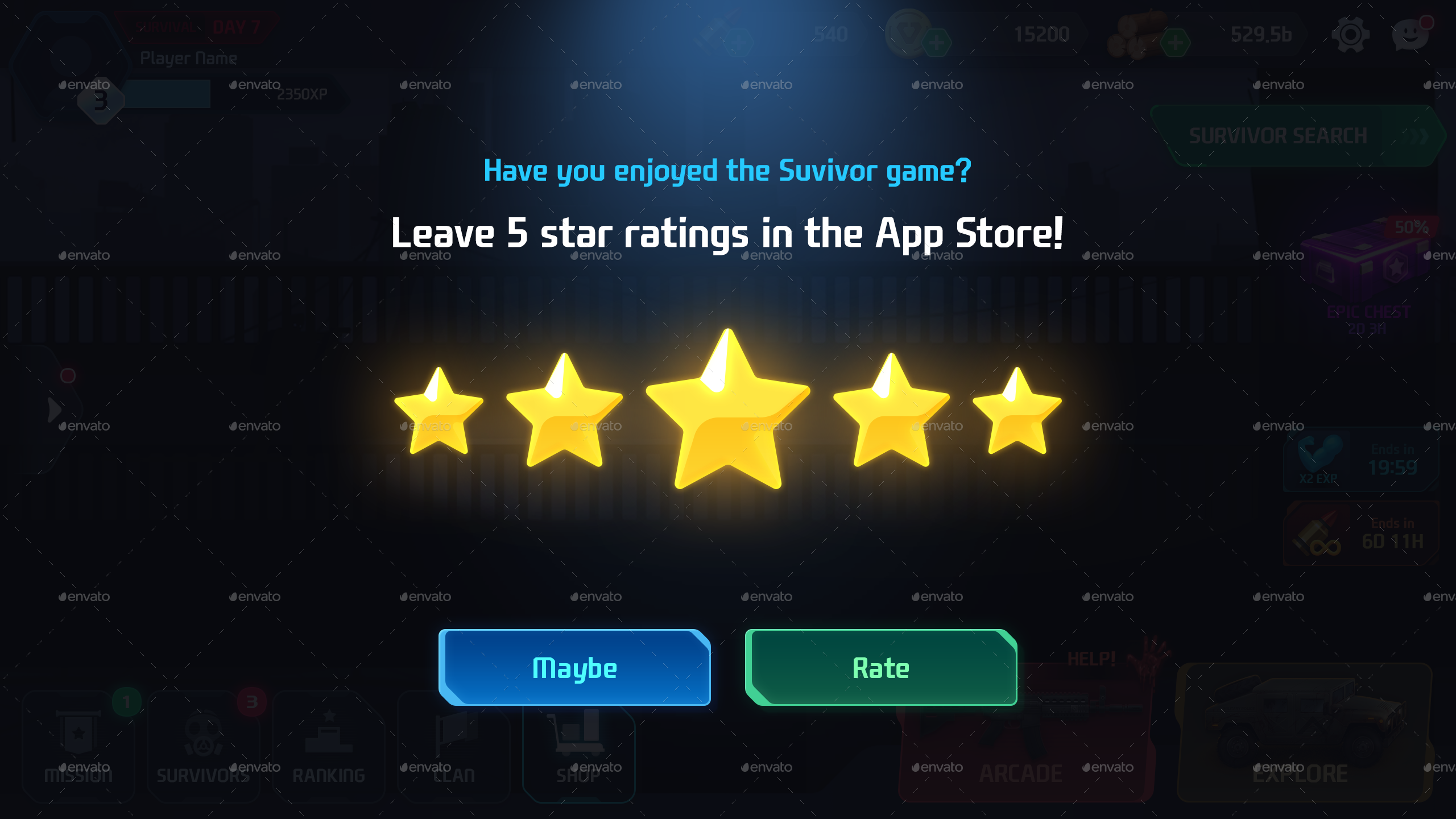 GUI Pro - Survival Clean, Game Assets | GraphicRiver