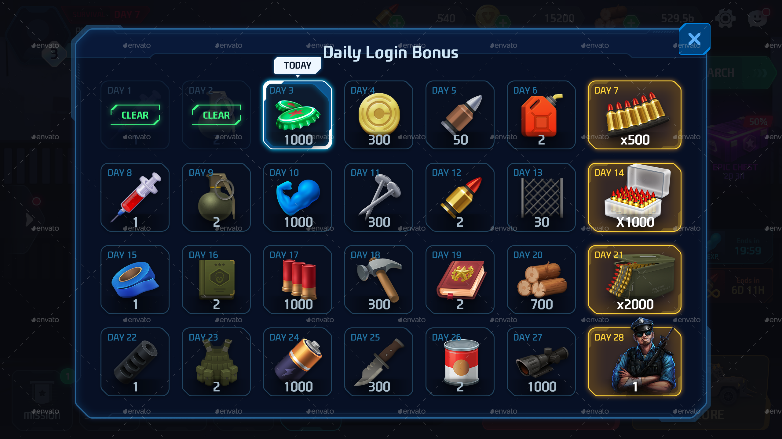 GUI Pro - Survival Clean, Game Assets | GraphicRiver
