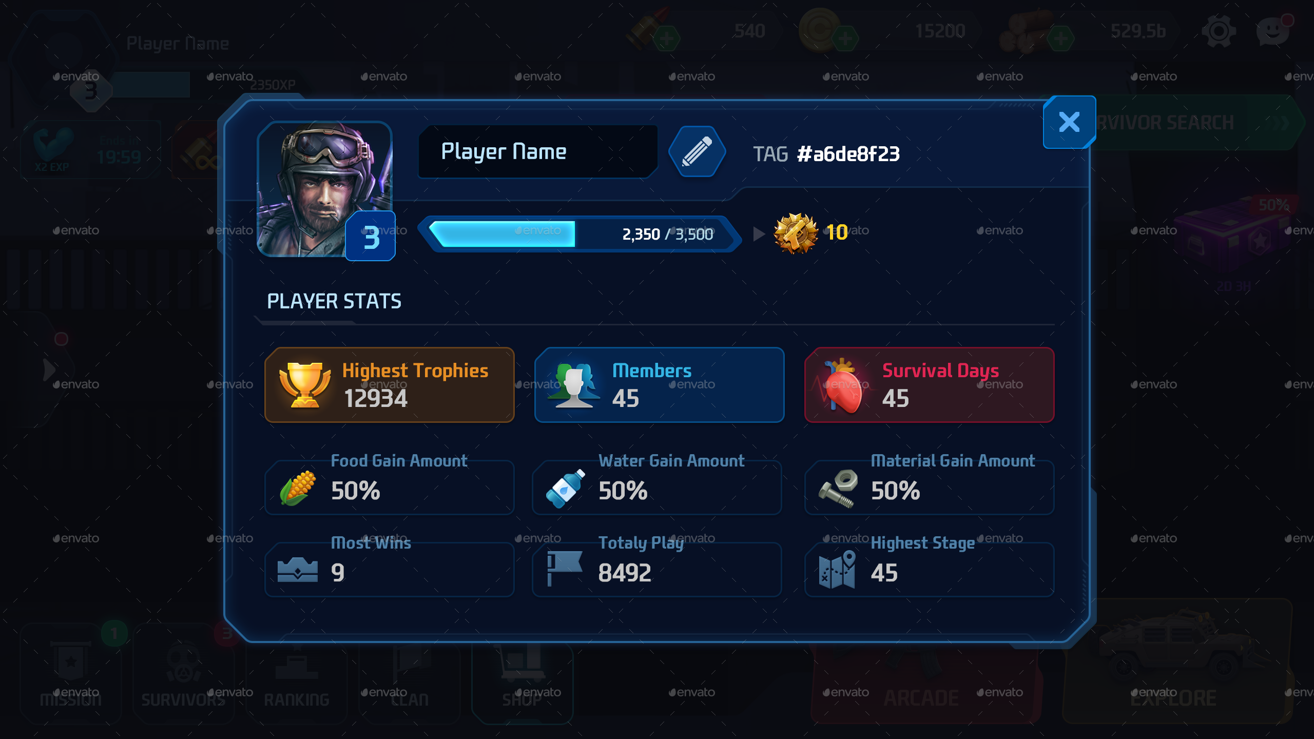 GUI Pro - Survival Clean, Game Assets | GraphicRiver