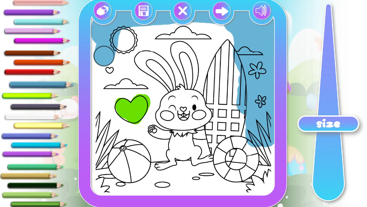 Coloring Book: Easter Bunny | HTML5 Construct Game by TwistedByArt