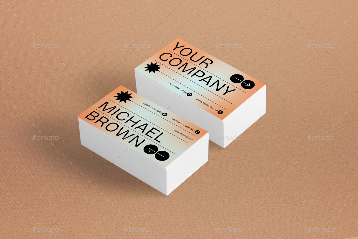 Orange Swiss International Business Card, Print Templates | GraphicRiver