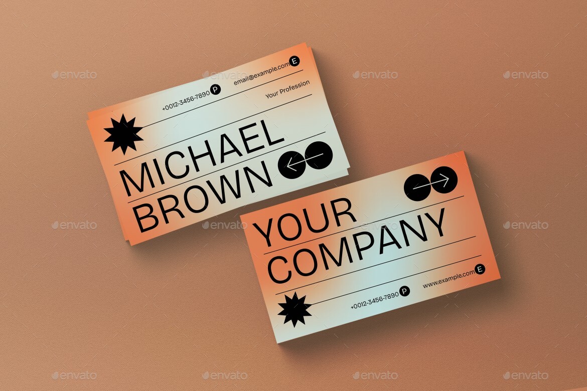 Orange Swiss International Business Card, Print Templates | GraphicRiver