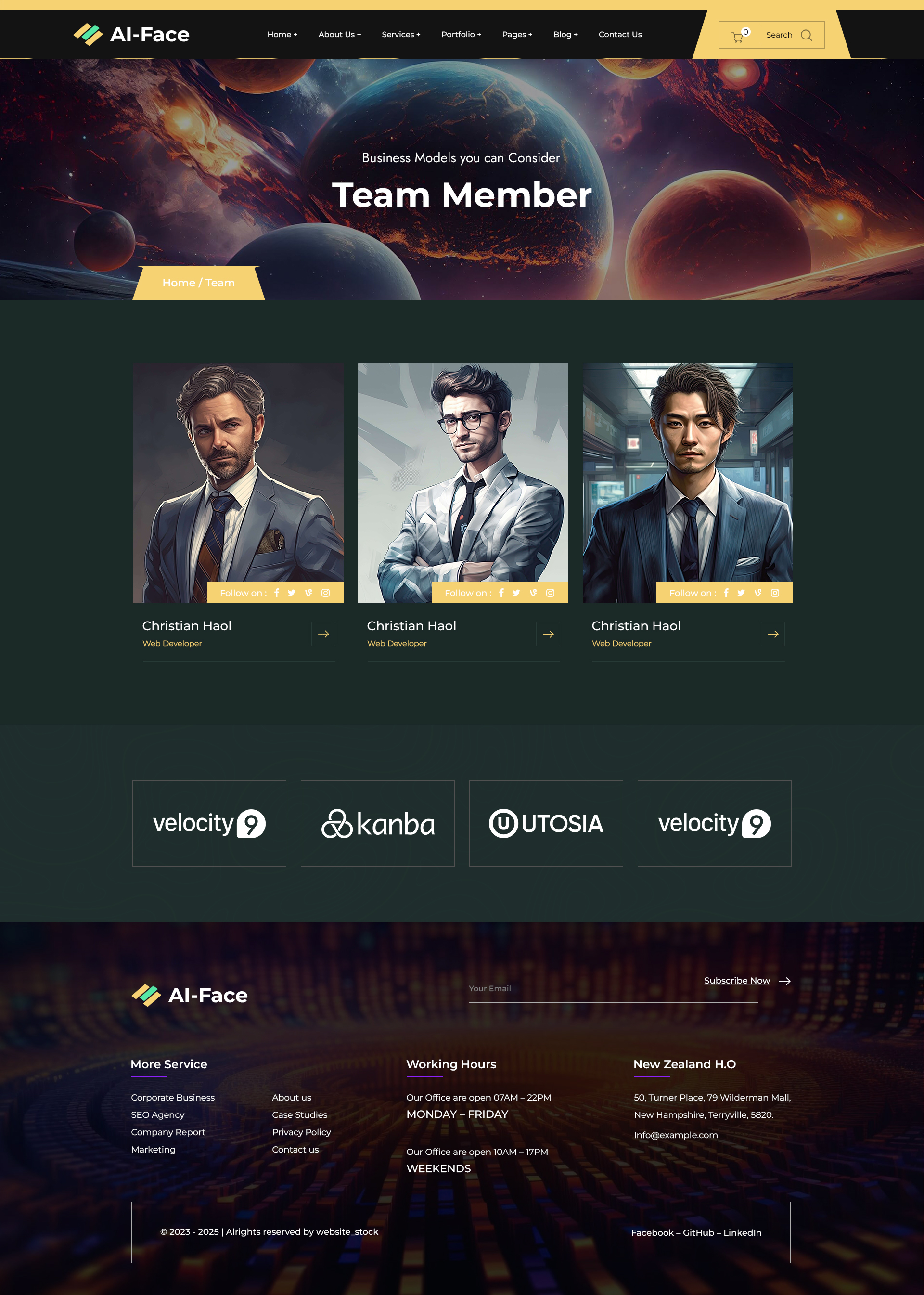 AIFace - AI Agency & Startup PSD Template by Website_Stock | ThemeForest