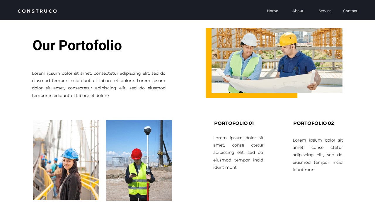 Construco - Construction Google Slide Templates, Presentation Templates