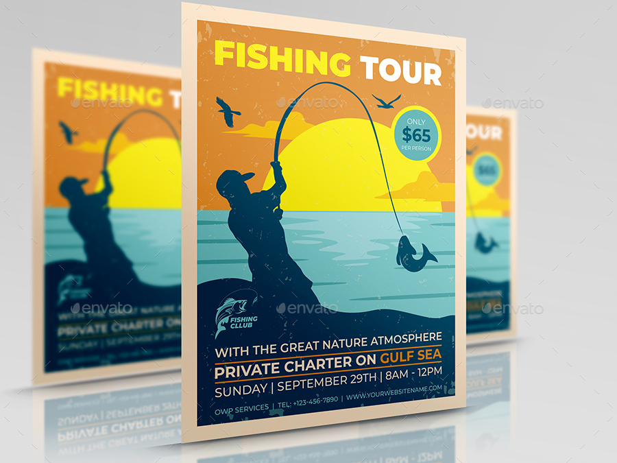 Fishing Flyer Template, Print Templates | GraphicRiver
