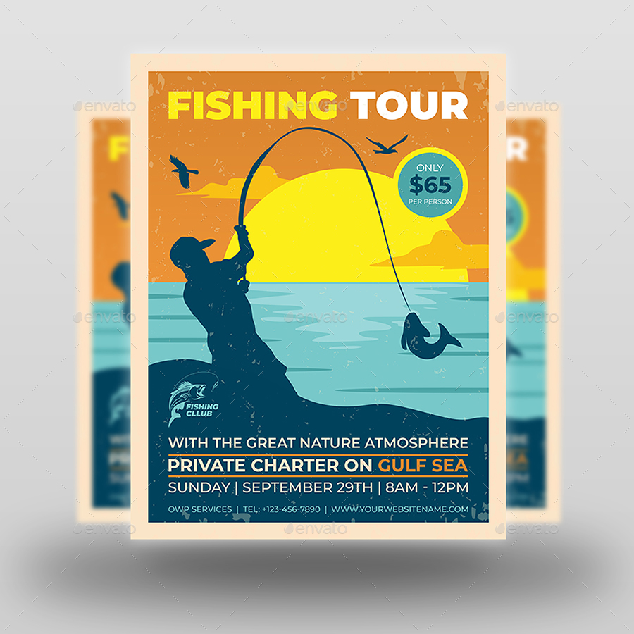 Fishing Flyer Template, Print Templates | GraphicRiver