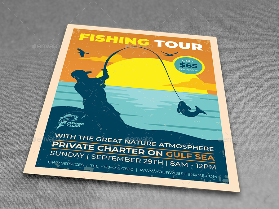 Fishing Flyer Template, Print Templates | GraphicRiver